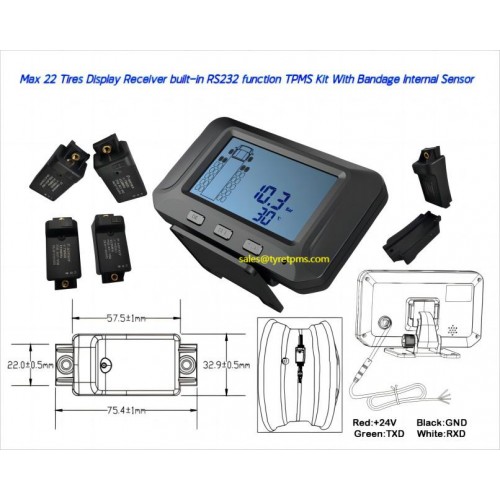 RS232(TTL Interface PCB) Car TPMS Tyre Pressure Monitoring System-LEON CDB